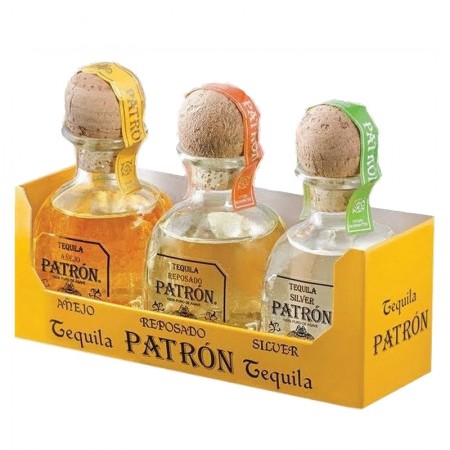 Kit Tequila Patron 3X50 ml - Kits na Bebida Online